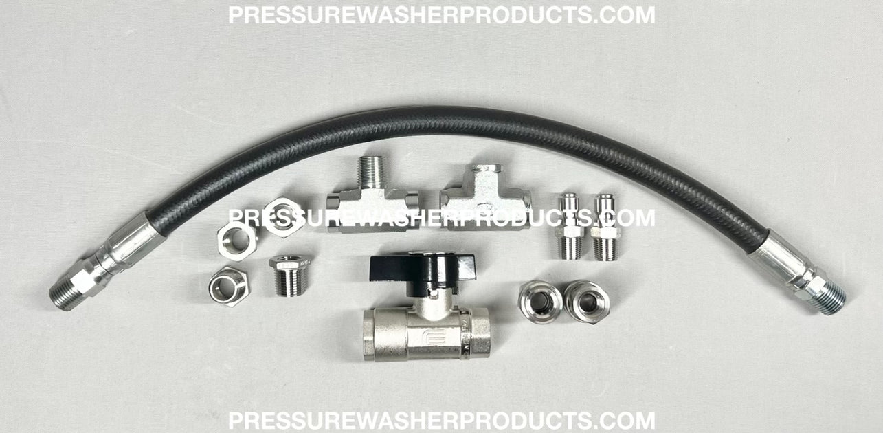 1/2" ID Hose Chemical Injector Bypass Kit Stainless Steel Components D ...