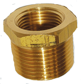 3/8" MPT x 1/4" FPT Reducing Bushing Brass — PressureWasherProducts