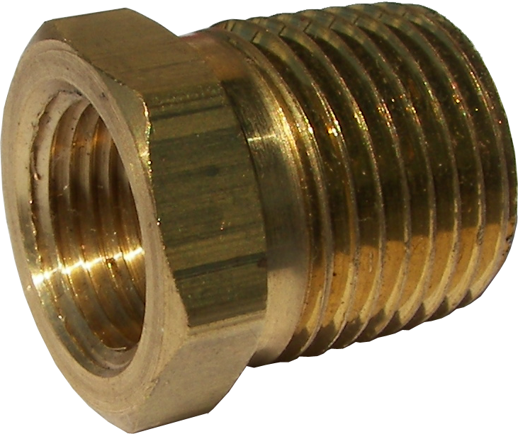 BRASS 1/2" MPT X 3/8 FPT HEX REDUCING BUSHING FOR LOW PRESSURE ...