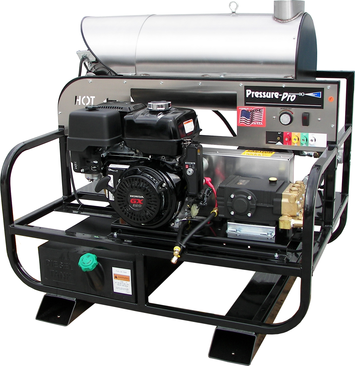 4012PRO-10G Pressure-Pro Hot Skid Pressure Washer 4 gpm 3500 psi ...