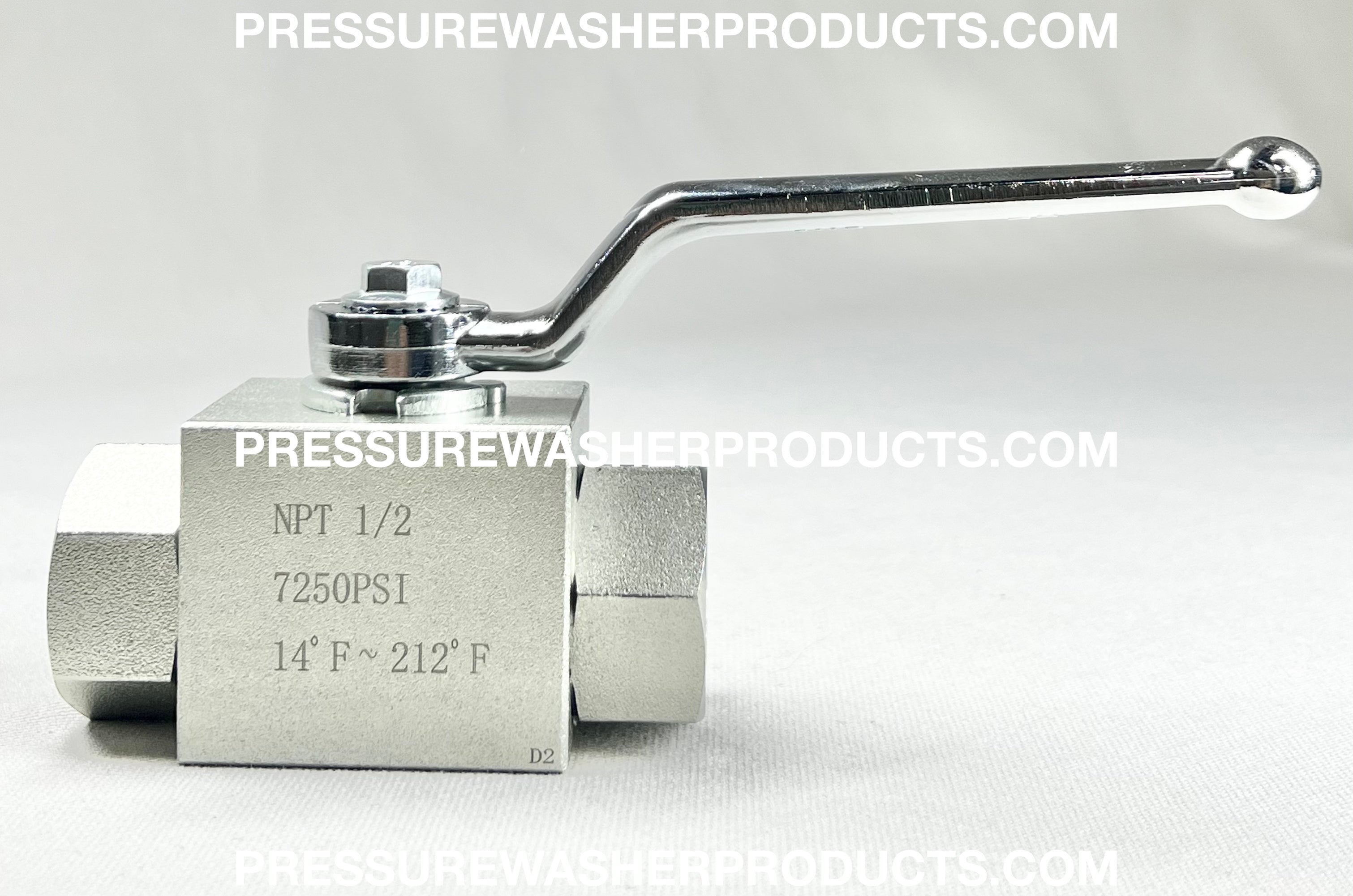 1/2" FPT Ball Valve High Pressure Plated 7400 PSI — PressureWasherProducts