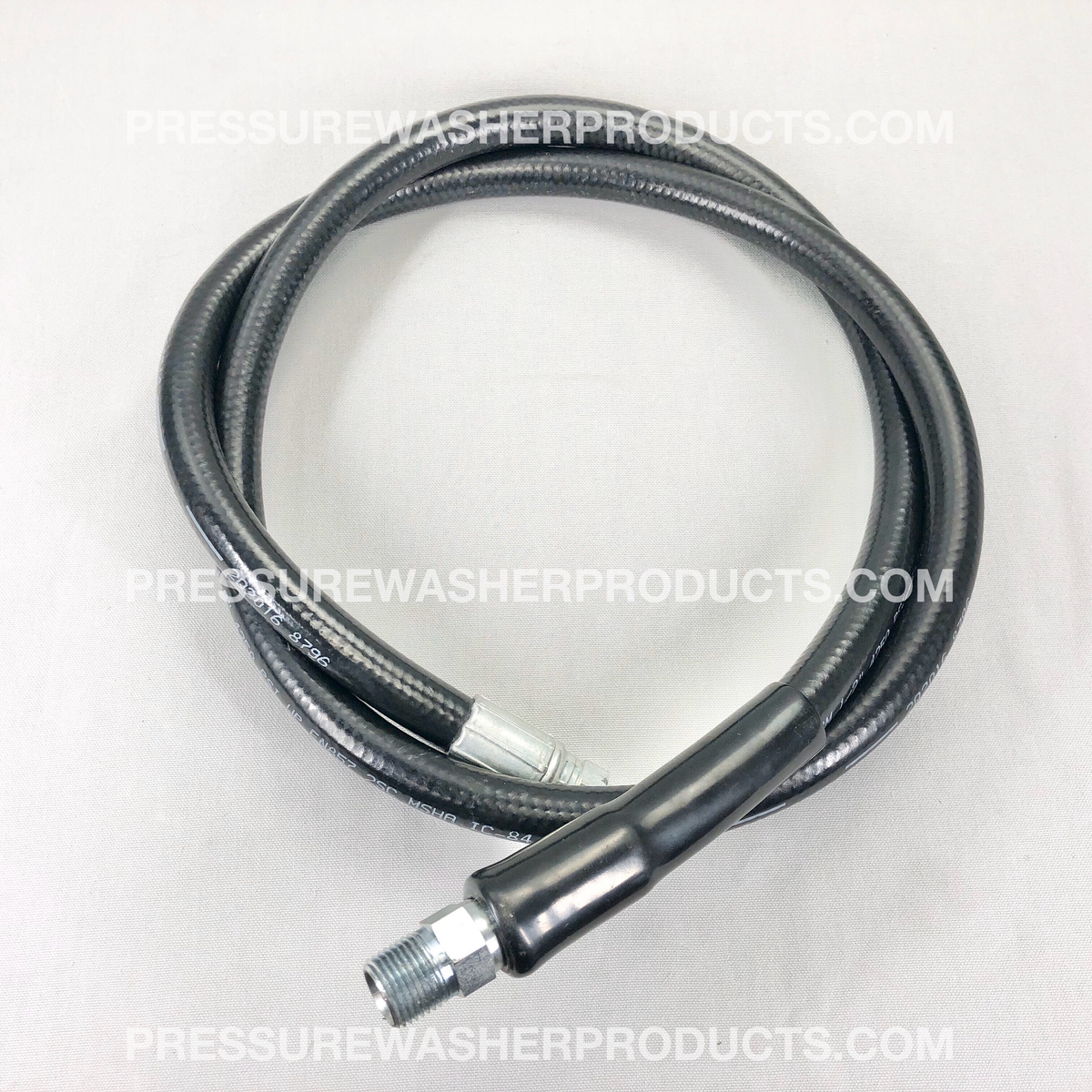 1/2" ID x 8' 4200 PSI Pressure Washer Jump Whip Hose 1/2” MPT x 1/2” M ...