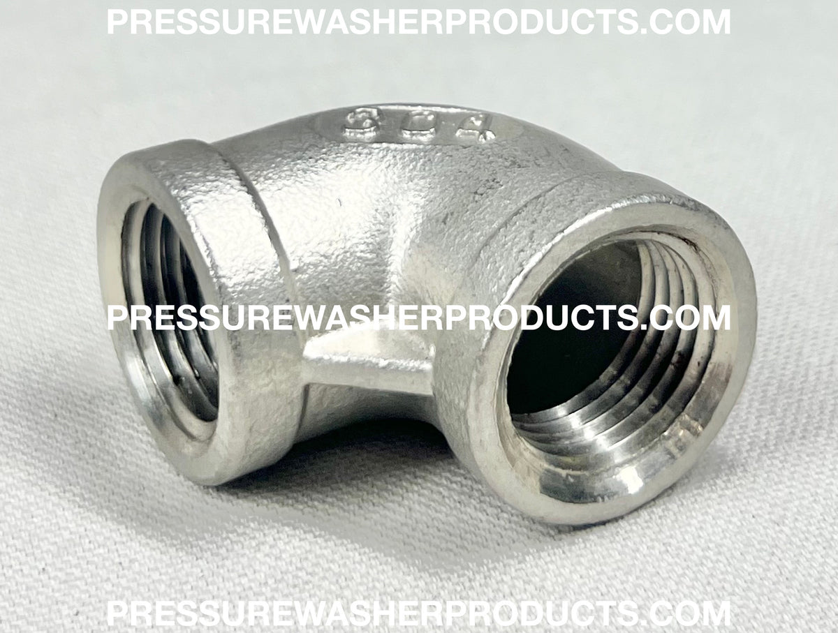 304 STAINLESS STEEL ELBOW 1/2" FPT 150#, 5207 — PressureWasherProducts