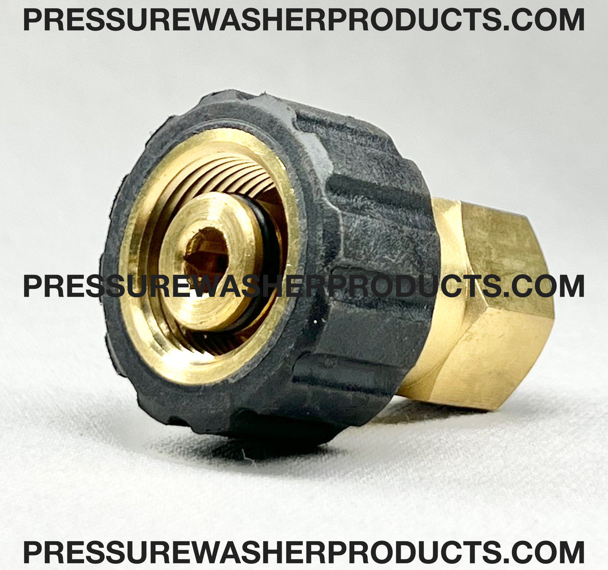 Screw Coupler 22mm X 15mm X 3/8" FPT Zinc / Brass — PressureWasherProducts