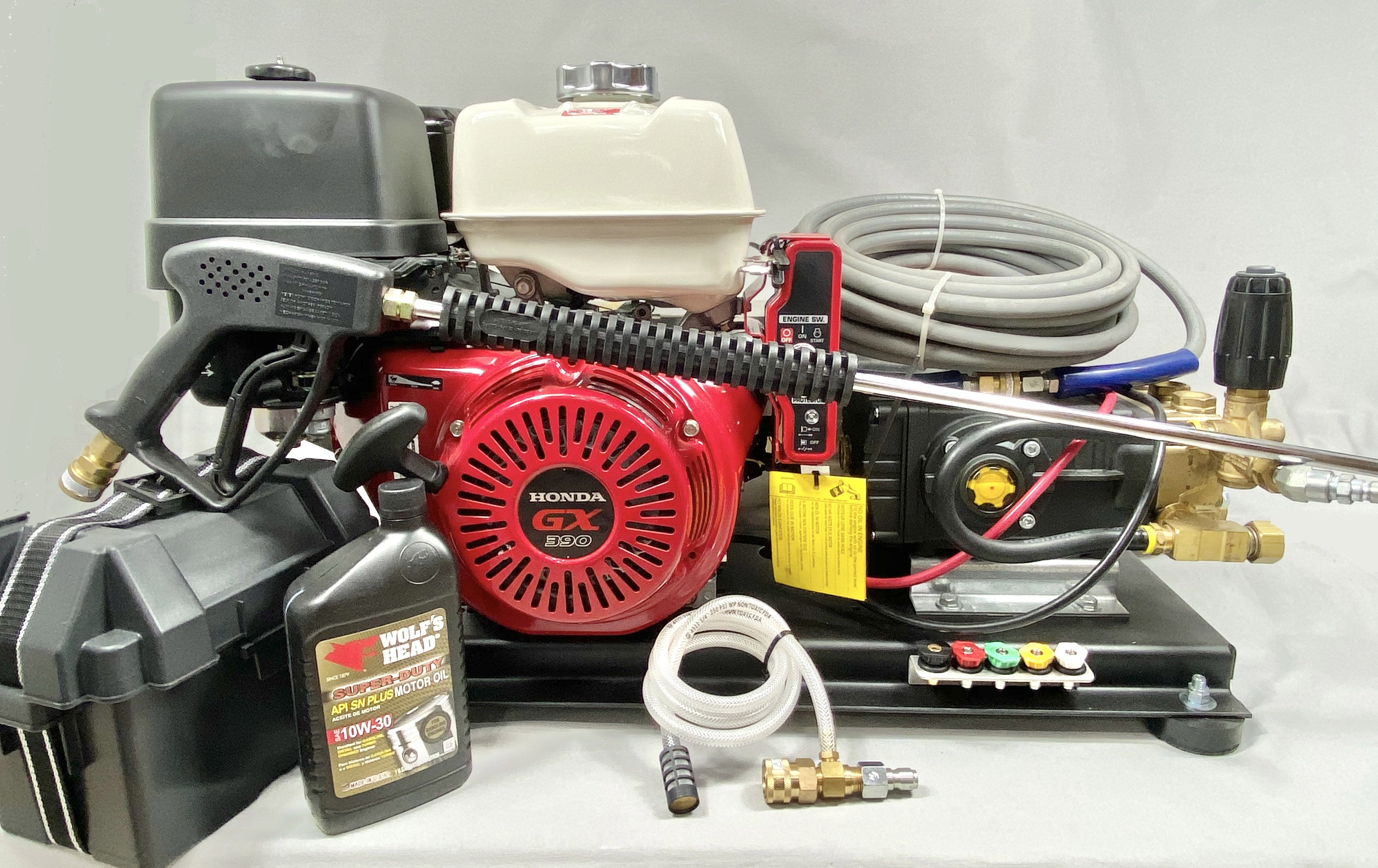 5 GPM 3000 PSI KEY START POWER WASHER SKID COLD HONDA APPROVED, S53AE ...