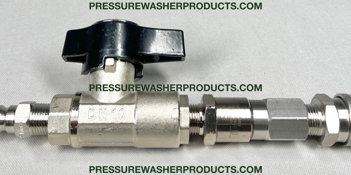 3/8" Ball Valve DN10 Combo w/ Mosmatic Swivel Stainless Socket & Plug ...