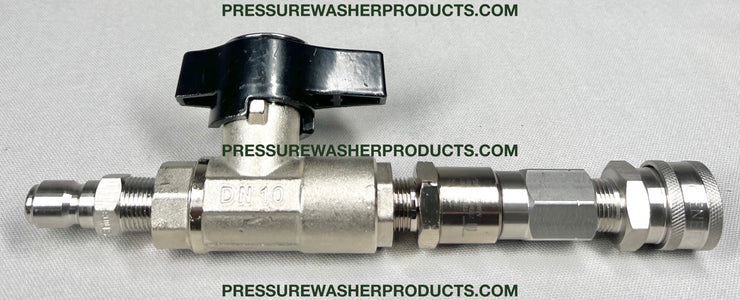 3/8" Ball Valve DN10 Combo w/ Mosmatic Swivel Stainless Socket & Plug ...