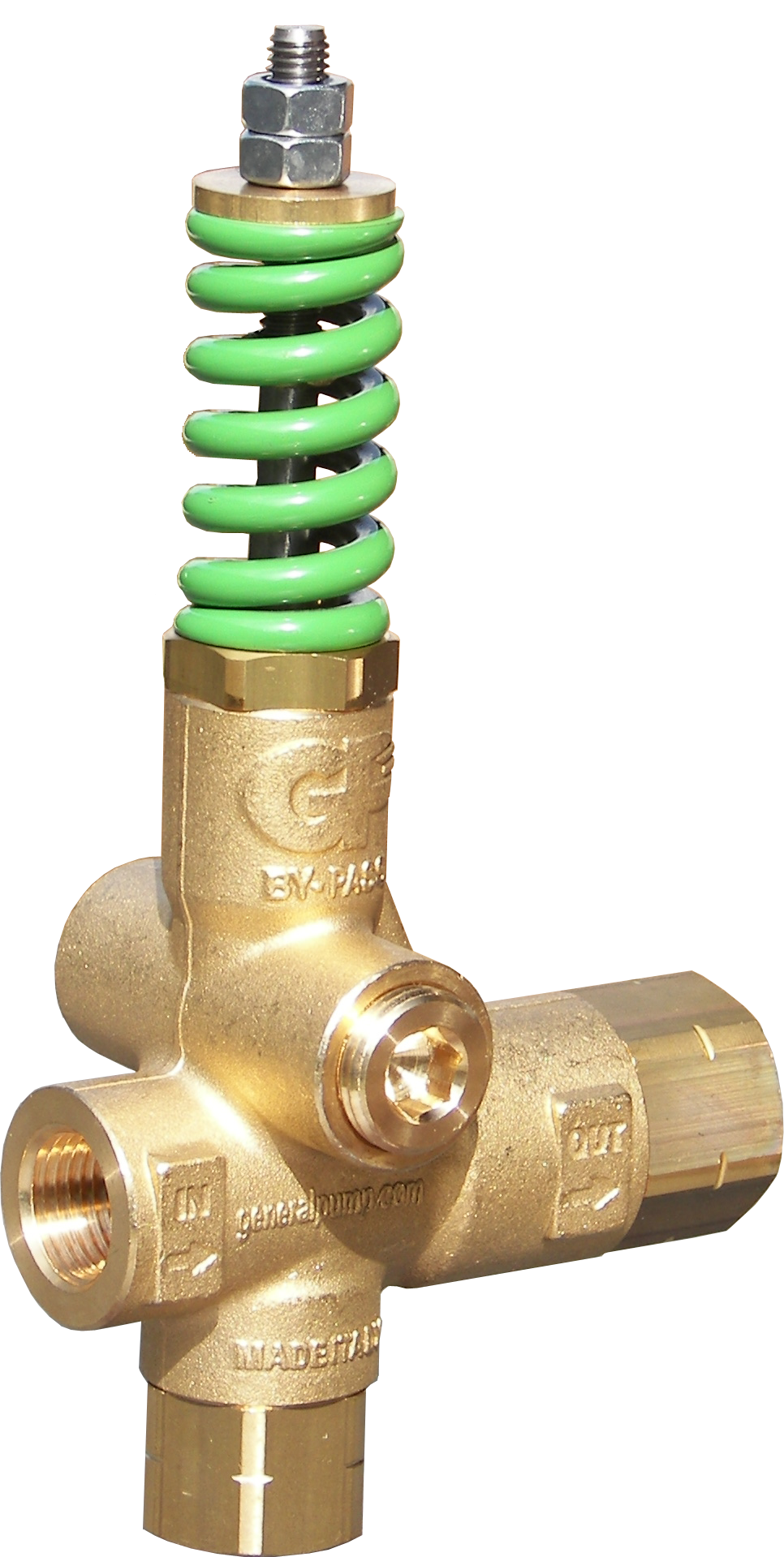 YU21405 Unloader 21 GPM 4500 PSI Green Spring Unloader 1/2" FPT Ports ...