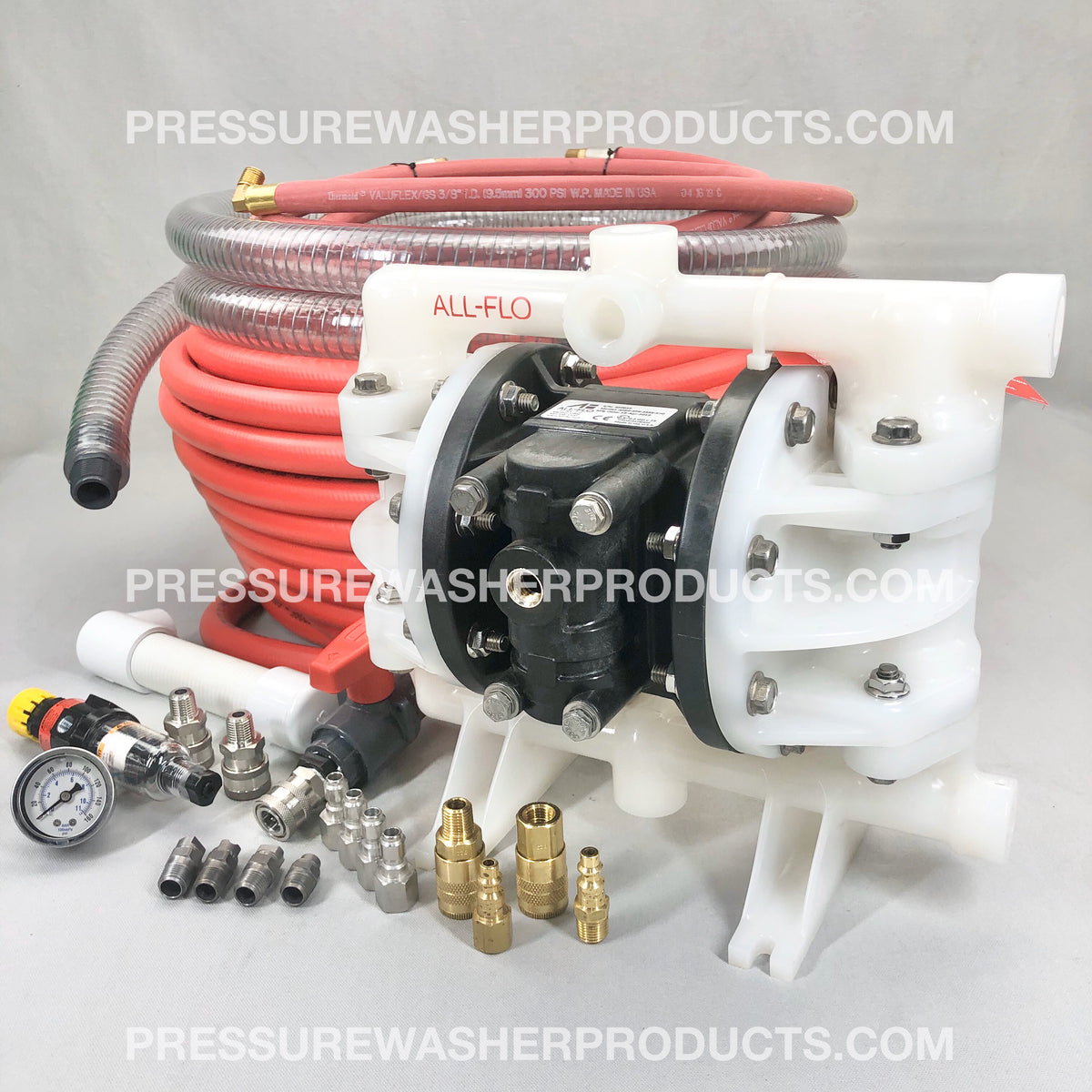 1/2" 17 GPM All-Flo Softwash Kit: 200' 5/8" Red Flex Tech RT ...