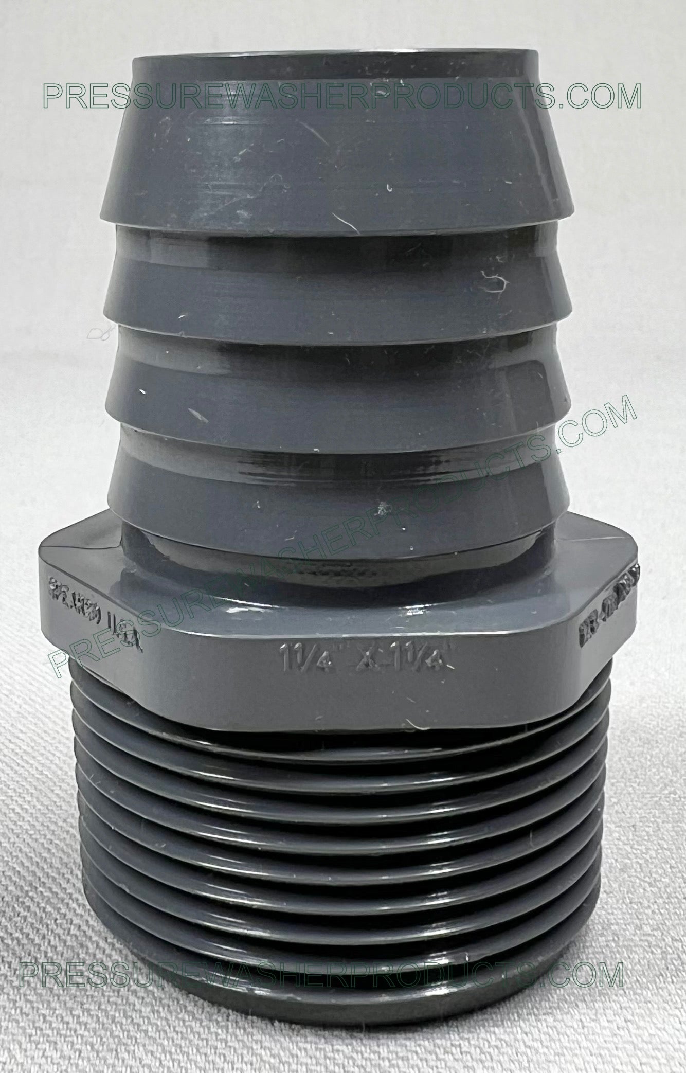 Espiga para manguera de 1 1/4" x rosca macho MPT de 1 1/4" SCH 80 PVC ...