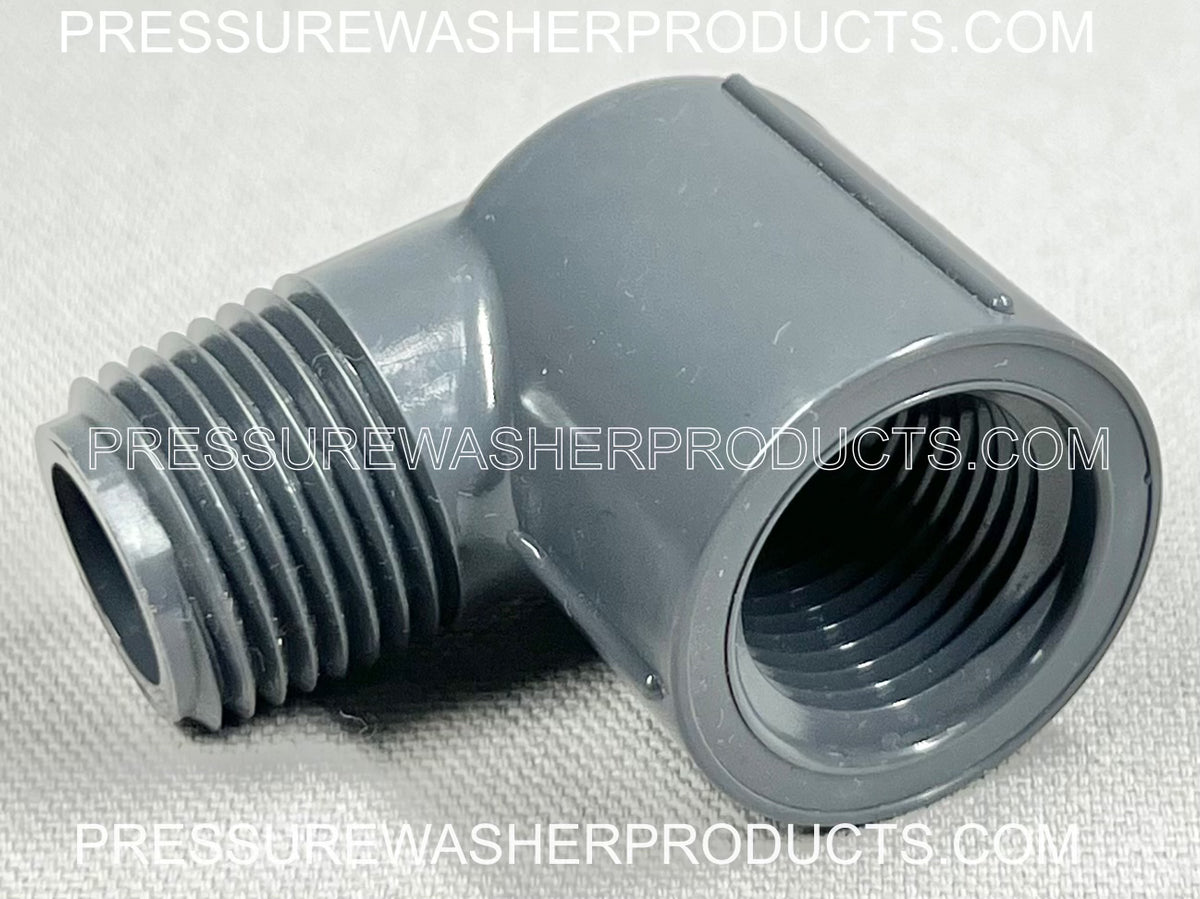 1/2" MPT x 1/2" FPT Street 90 Elbow SCH 80 PVC — PressureWasherProducts