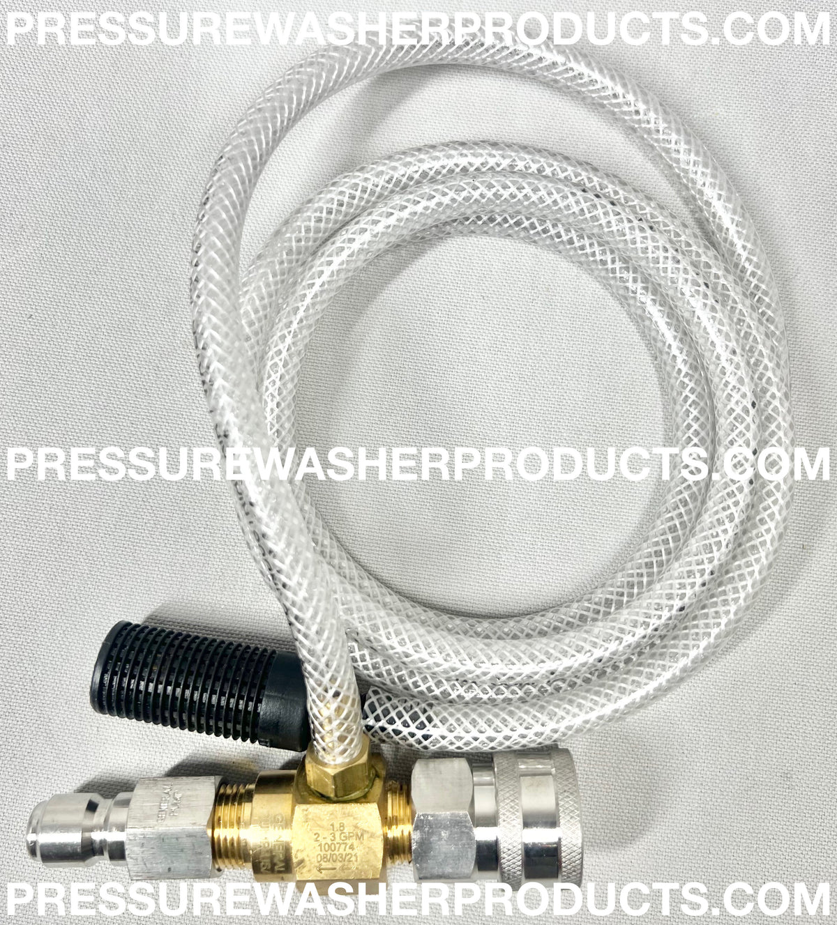 2 - 3 GPM 1.8 mm Chemical Injector Kit General Pump High Draw 5' Hose ...