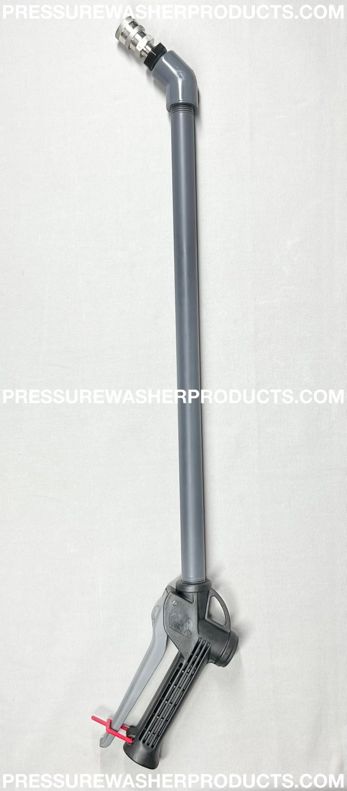 24" Softwash Gun Assembly SCH 80 1/2" Wand 45 and Stainless QC ...