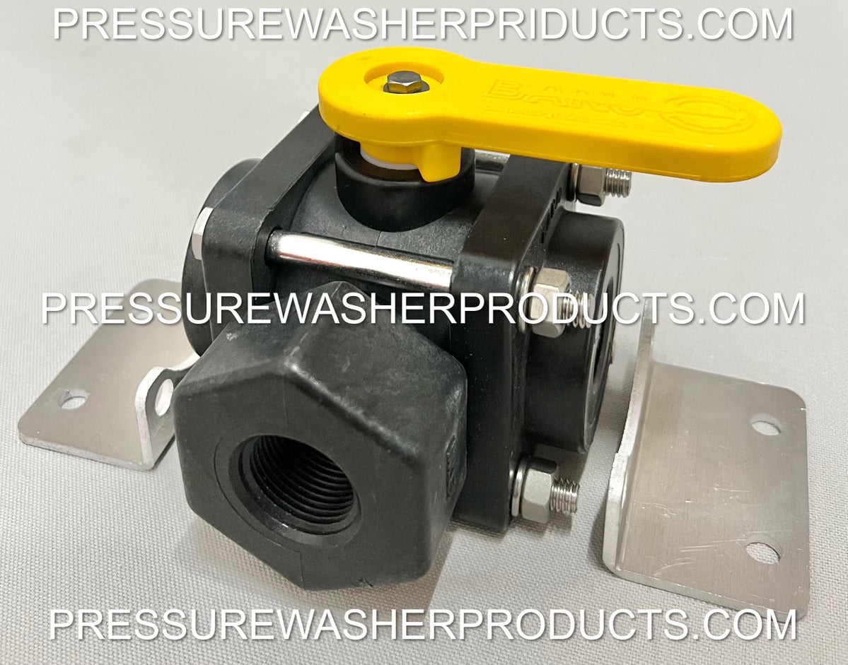 BV100SL 1" FPT 3-WAY BANJO POLYPRO BALL VALVE & 2 STAINLESS STEEL ...