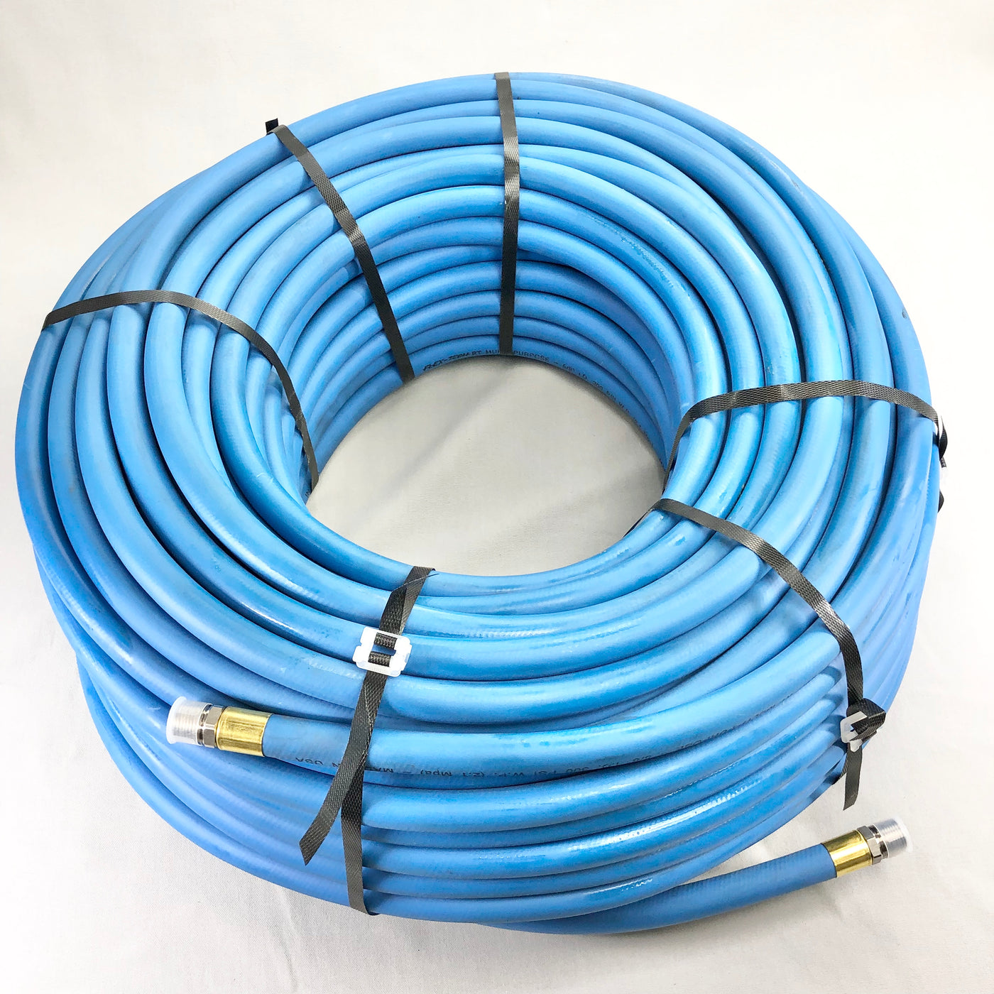 5/8" ID x 100' Blue Flex Tech RT Softwash Hose 1/2" MPT 316 Stainless ...