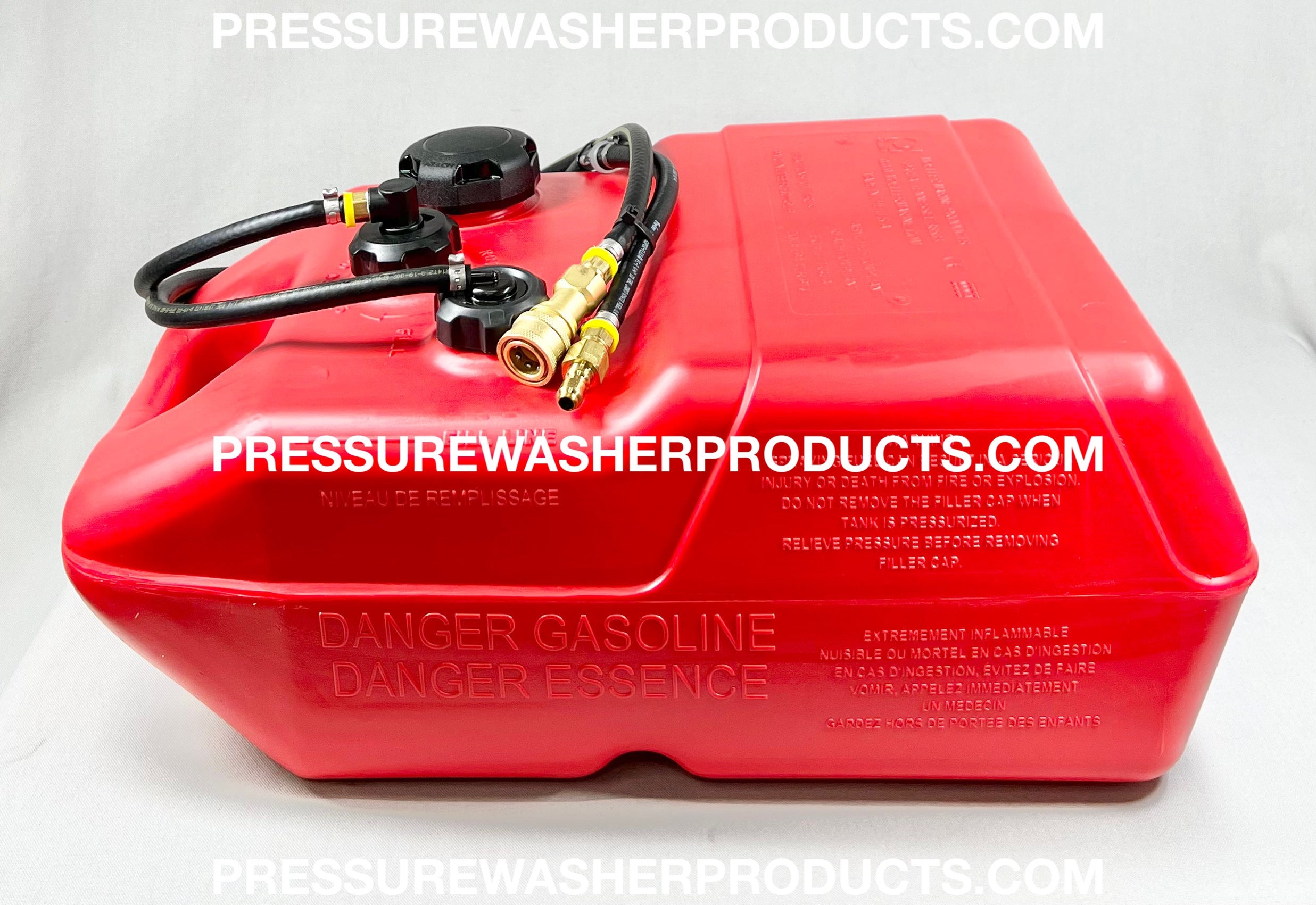 6 Gallon Capacity Red Fuel Tank For Gas with Hoses AGT020 ...