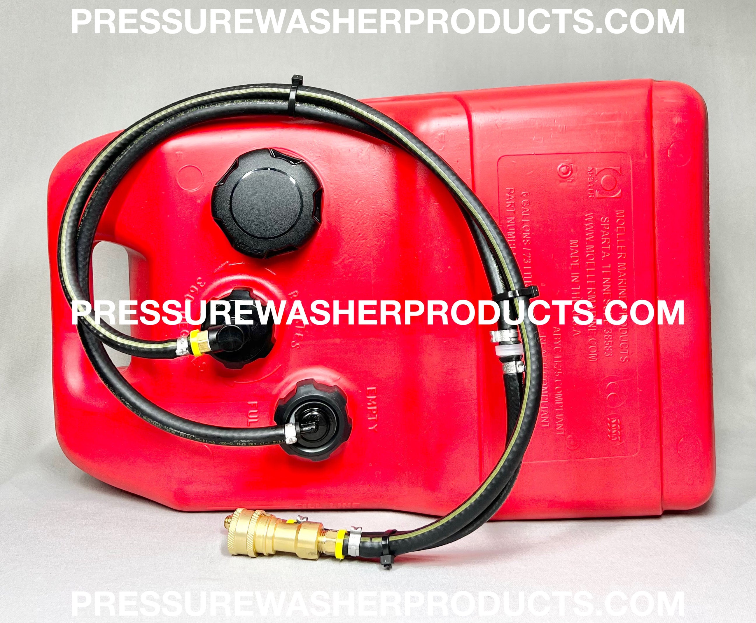 6 Gallon Capacity Red Fuel Tank For Gas with Hoses AGT020 ...