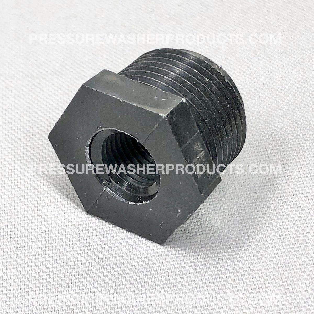 1/2" MPT X 1/4" FPT BLACK POLYPROPYLENE REDUCING BUSHING, RB0804, RB08 ...