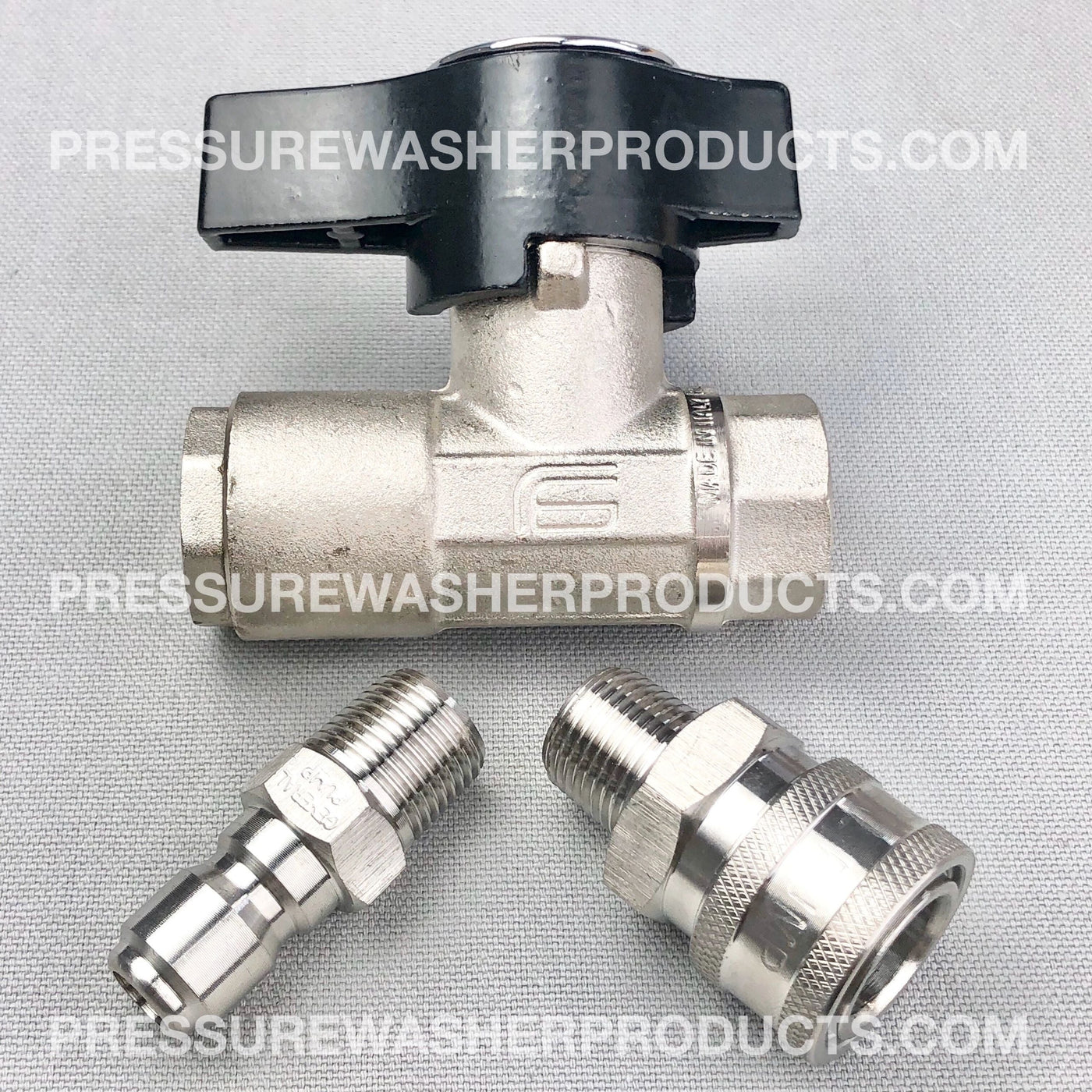 3/8" High Pressure Ball Valve DN10 Combo w/Stainless Socket & Plug ...